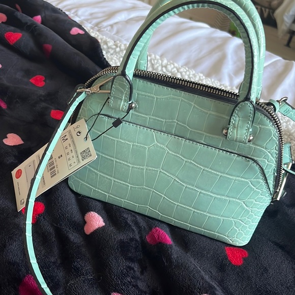 Zara | Bags | Zara Teal Crossbody Purse | Poshmark